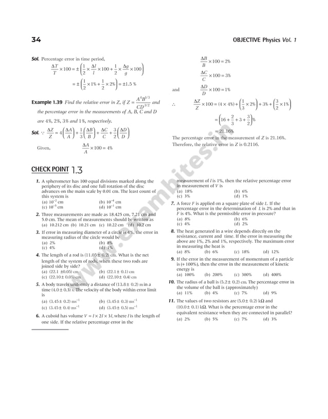 Arihant NEET Objective Physics Volume 1 By DC Pandey 2022 Edition.pdf