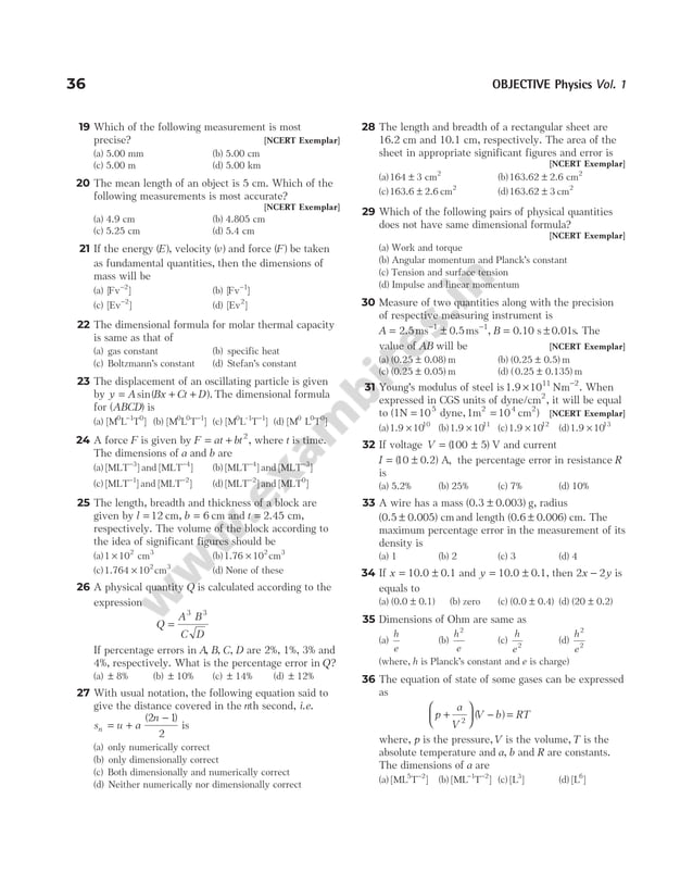 Arihant NEET Objective Physics Volume 1 By DC Pandey 2022 Edition.pdf