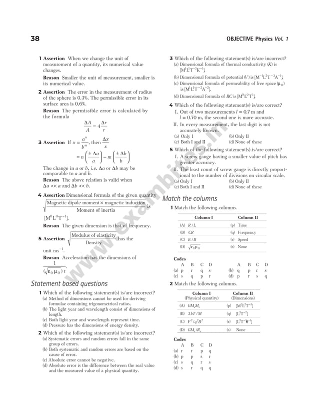 Arihant NEET Objective Physics Volume 1 By DC Pandey 2022 Edition.pdf