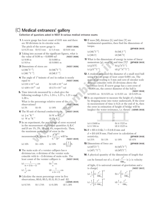 Arihant NEET Objective Physics Volume 1 By DC Pandey 2022 Edition.pdf