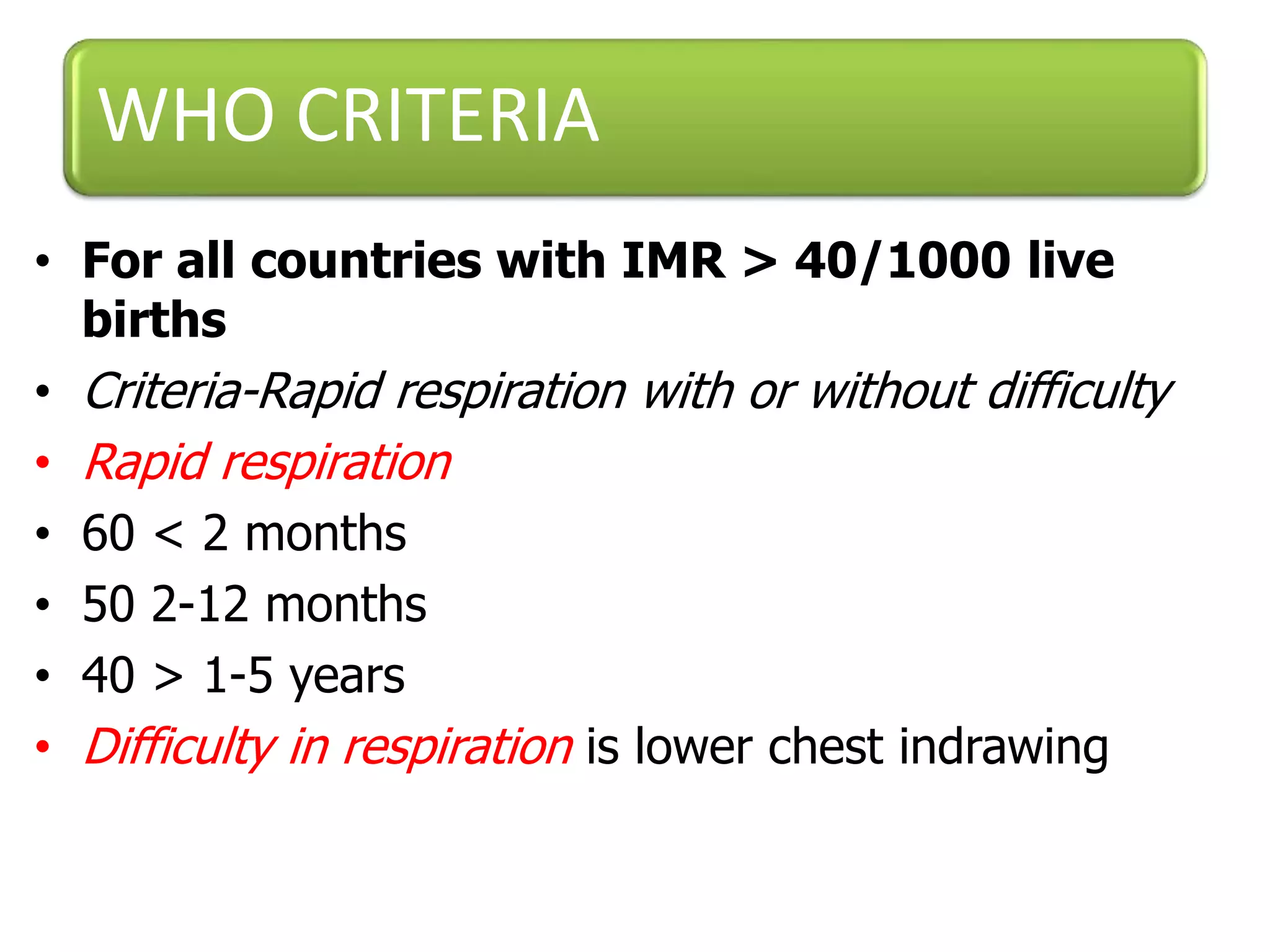 Acute respiratory tract infection control programme IMNCI pneumonia Dr ...
