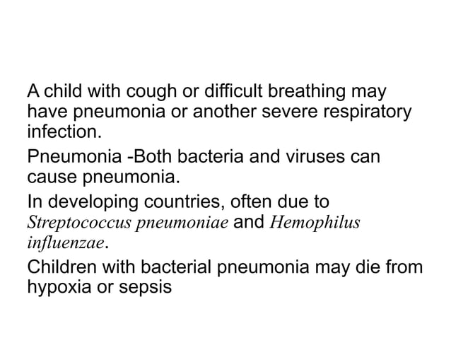 Acute respiratory tract infection control programme IMNCI pneumonia Dr ...