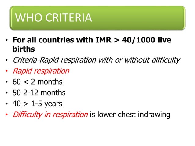 Acute respiratory tract infection control programme IMNCI pneumonia Dr ...