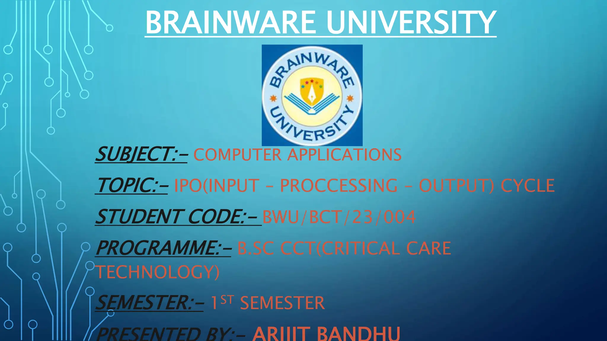 Arijit Bandhu Computer IPO cycle | PPTX