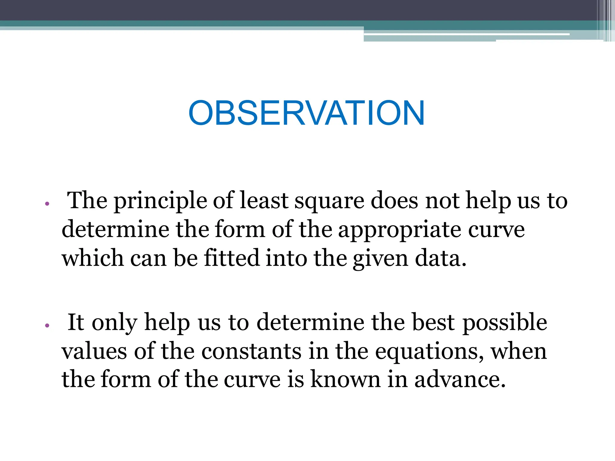 Curved fitting by the method of least squar- fitting of straight line ...