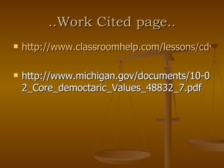 Arika And Amiee The Core Democratic Values | PPT