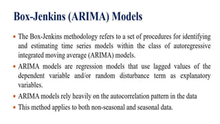 arima is the time series model which is used in r studio | PPTX
