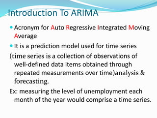 Arima model | PPT