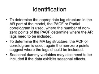 ARIMA Model for analysis of time series data.ppt | Science