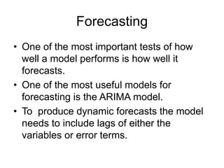 ARIMA Model for analysis of time series data.ppt | Science