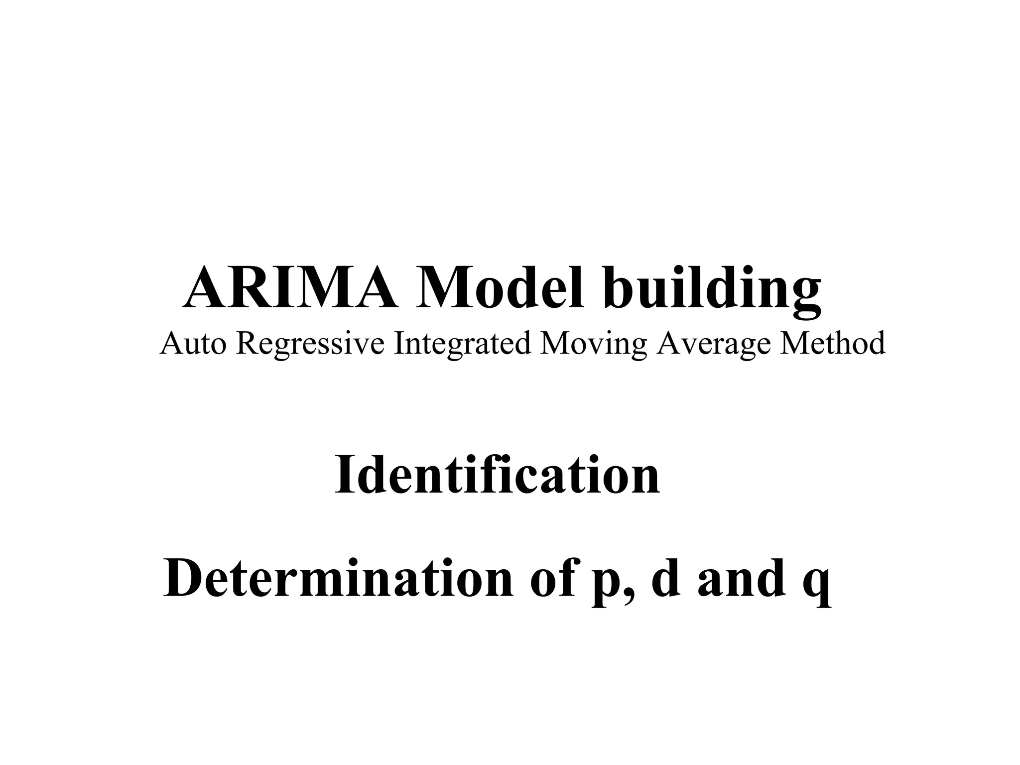 Arima model (time series) | PPT
