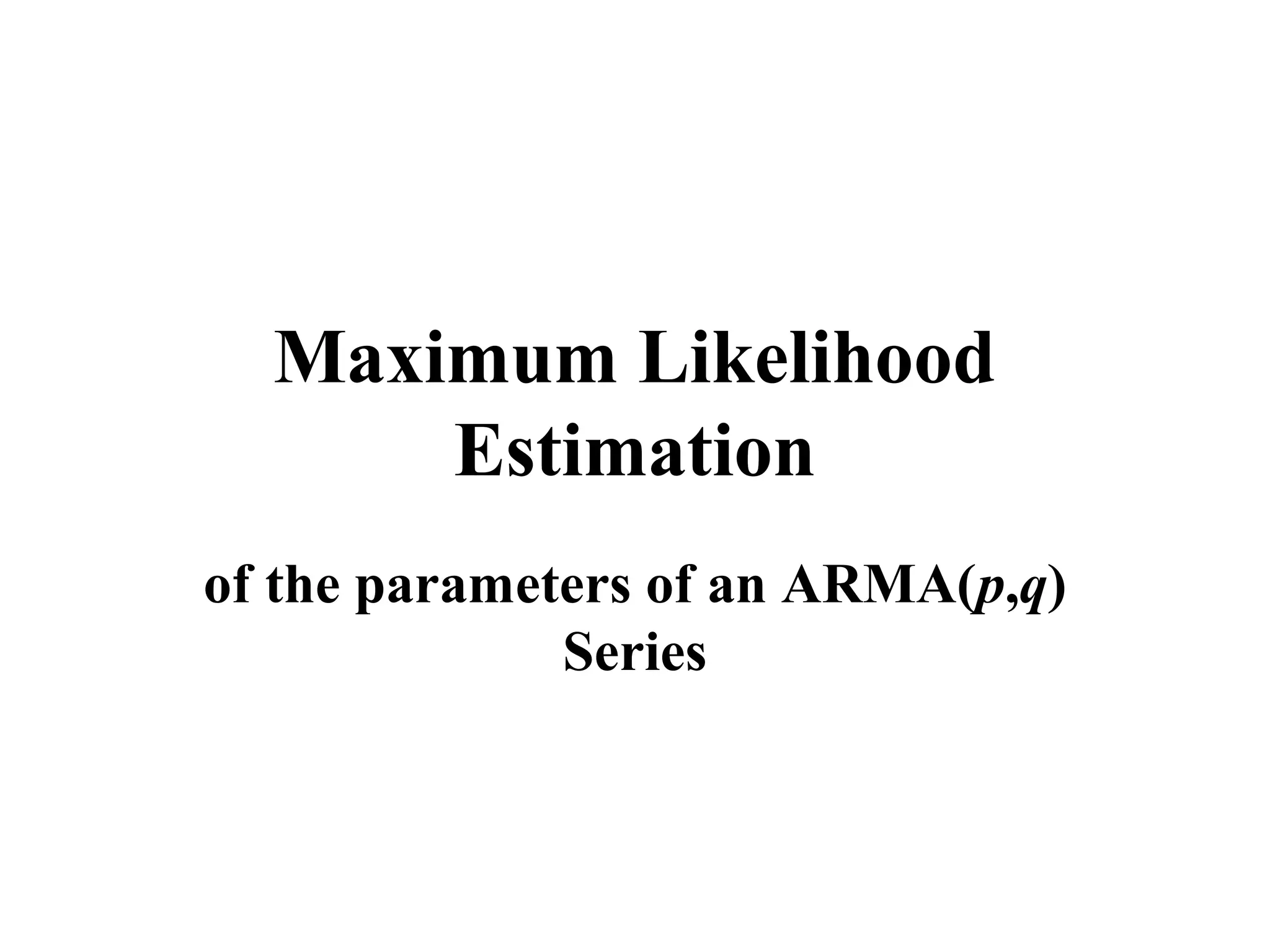 Arima model (time series) | PPT