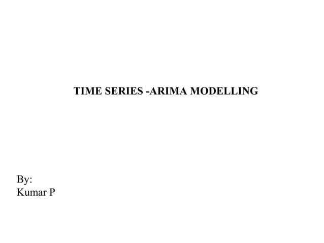 Arima model (time series) | PPT
