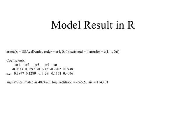 Arima model (time series) | PPT
