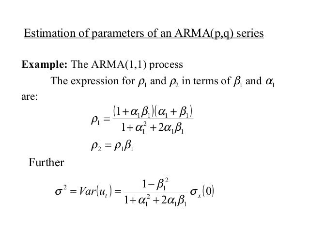 Arima model (time series)