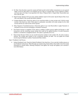 Ar implementing lockbox | PDF