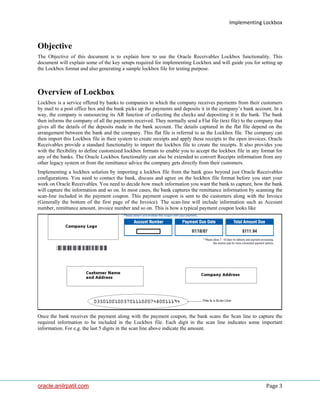 Ar implementing lockbox | PDF