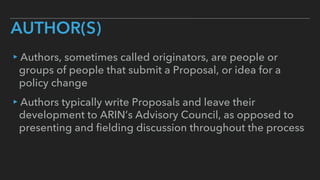 ARIN Policy Development Process | PDF | Technology & Computing