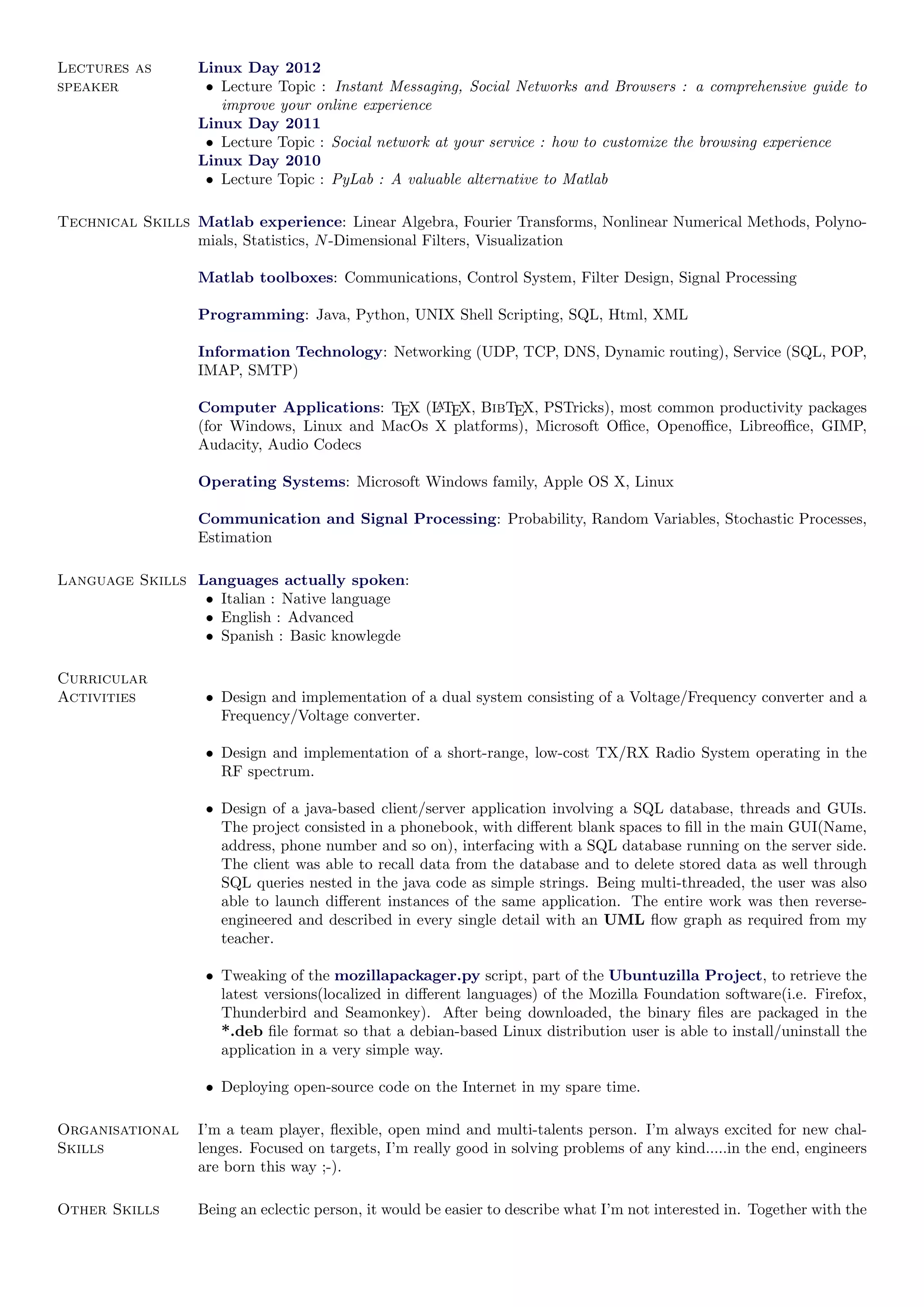 Resume A. Rinaldi (ENG-ME) | PDF