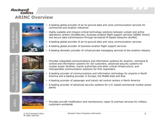 ARINC Investor Overview | PPT