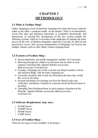 Online Shop Project Report | DOCX