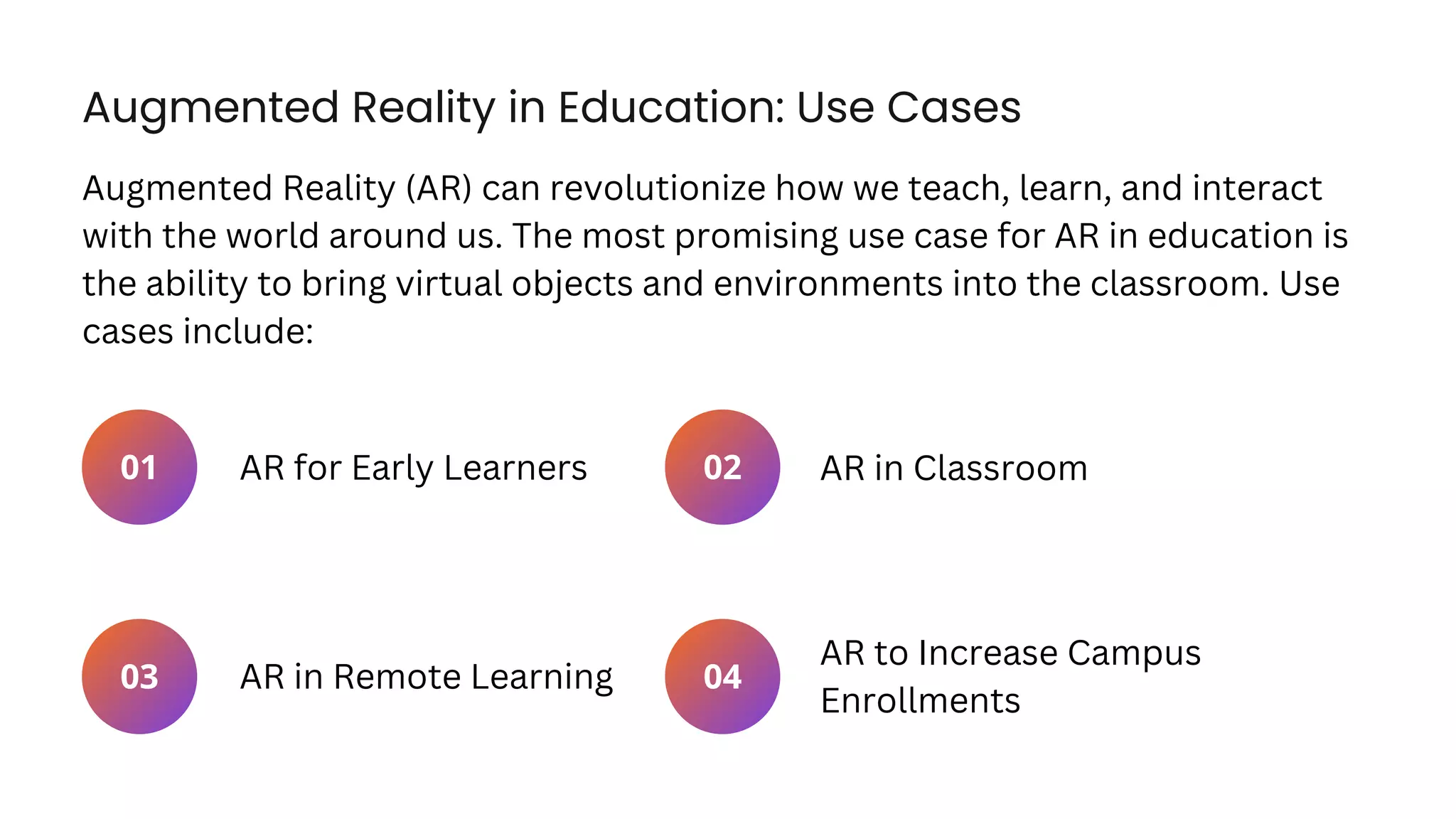 AR in Education: Use Cases and Benefits | PDF
