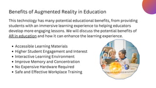 AR in Education: Use Cases and Benefits | PDF | Augmented Reality ...