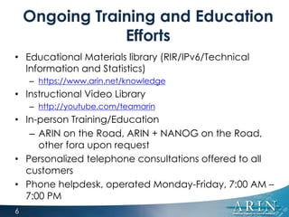 ARIN Update | PDF