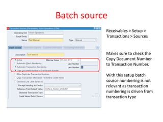 Transaction Numbering in Oracle Receivables | PPTX
