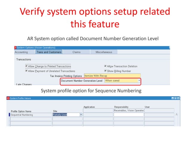 Transaction Numbering in Oracle Receivables | PPTX