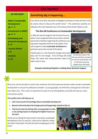 Part I: Our Future is Worth It: How YOUth can take ACTION for ...