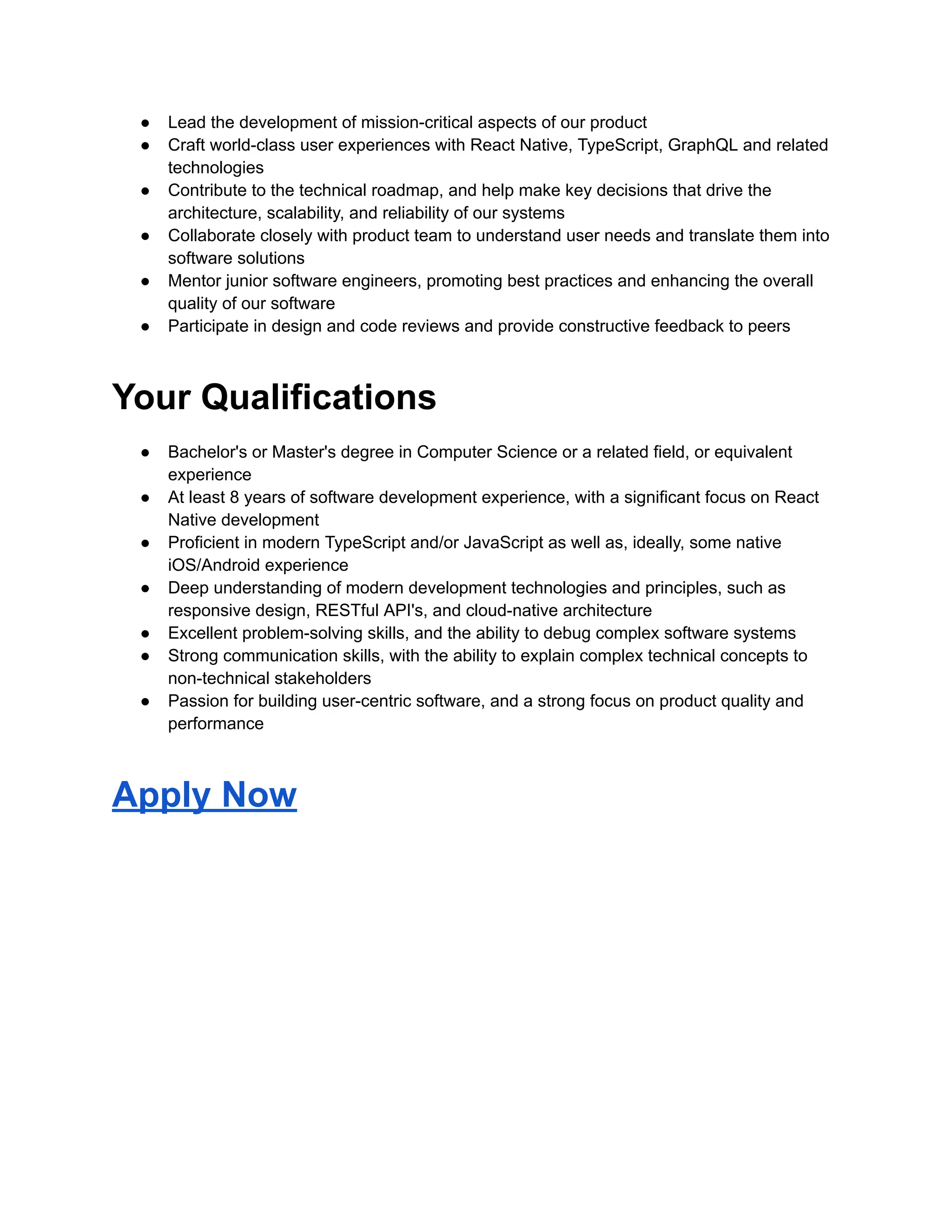 Ario is Hiring Staff Software Engineer, Frontend (React Native) | PDF