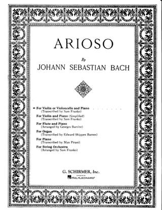 Arioso for piano, violin or cello bwv 1056 imslp09770 | PDF