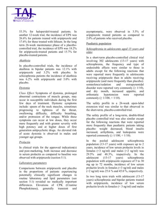 Aripiperazole Tablets SmPC Taj Pharmaceuticals | PDF