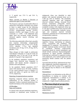 Aripiperazole Tablets SmPC Taj Pharmaceuticals | PDF