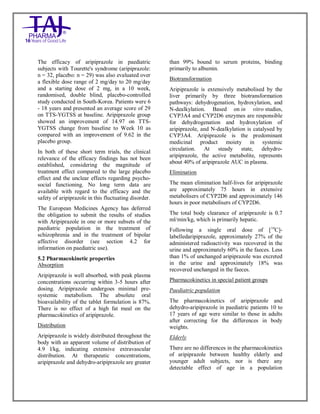 Aripiperazole Tablets SmPC Taj Pharmaceuticals | PDF