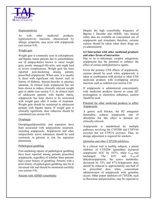 Aripiperazole Tablets SmPC Taj Pharmaceuticals | PDF