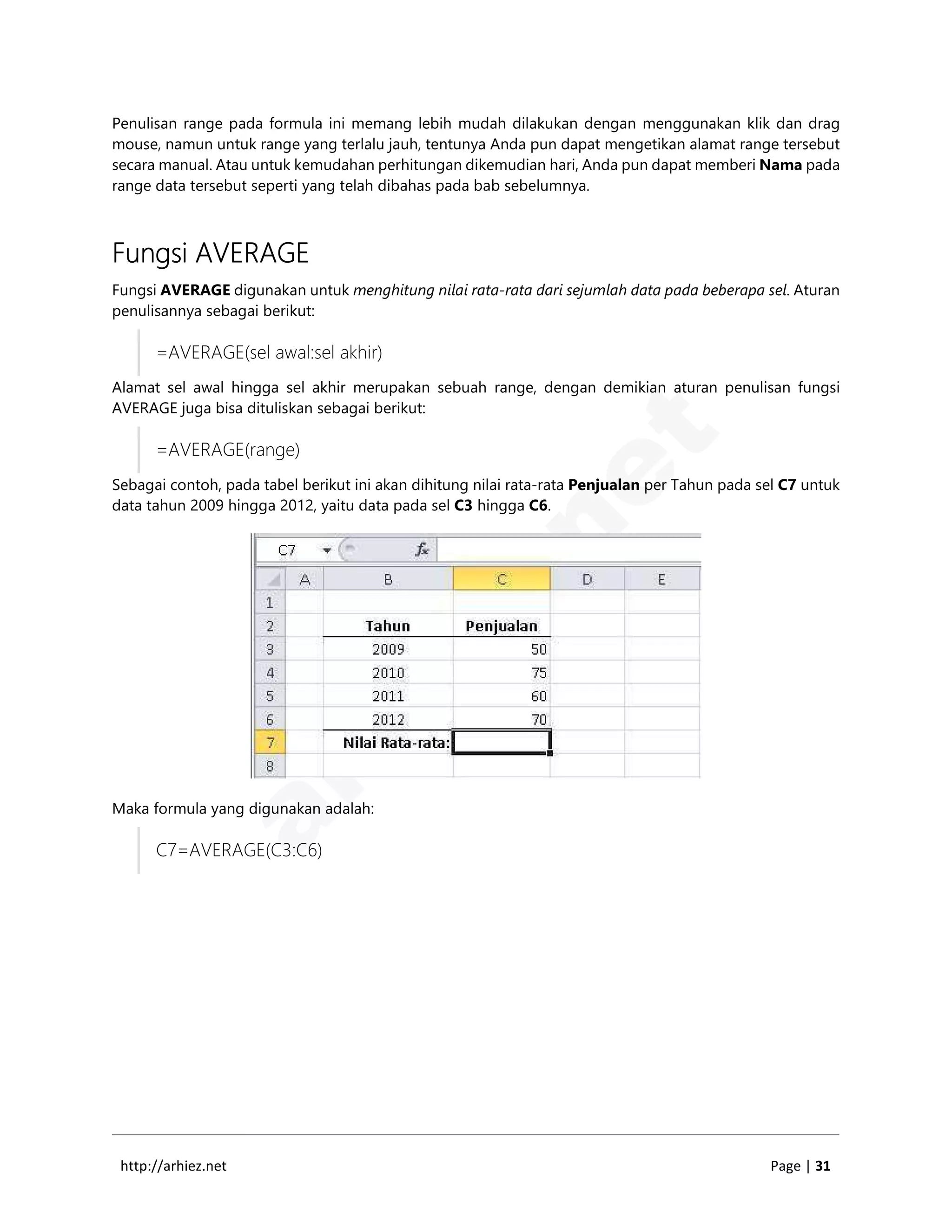 kumpulan formula- formual di excel komplit | PDF