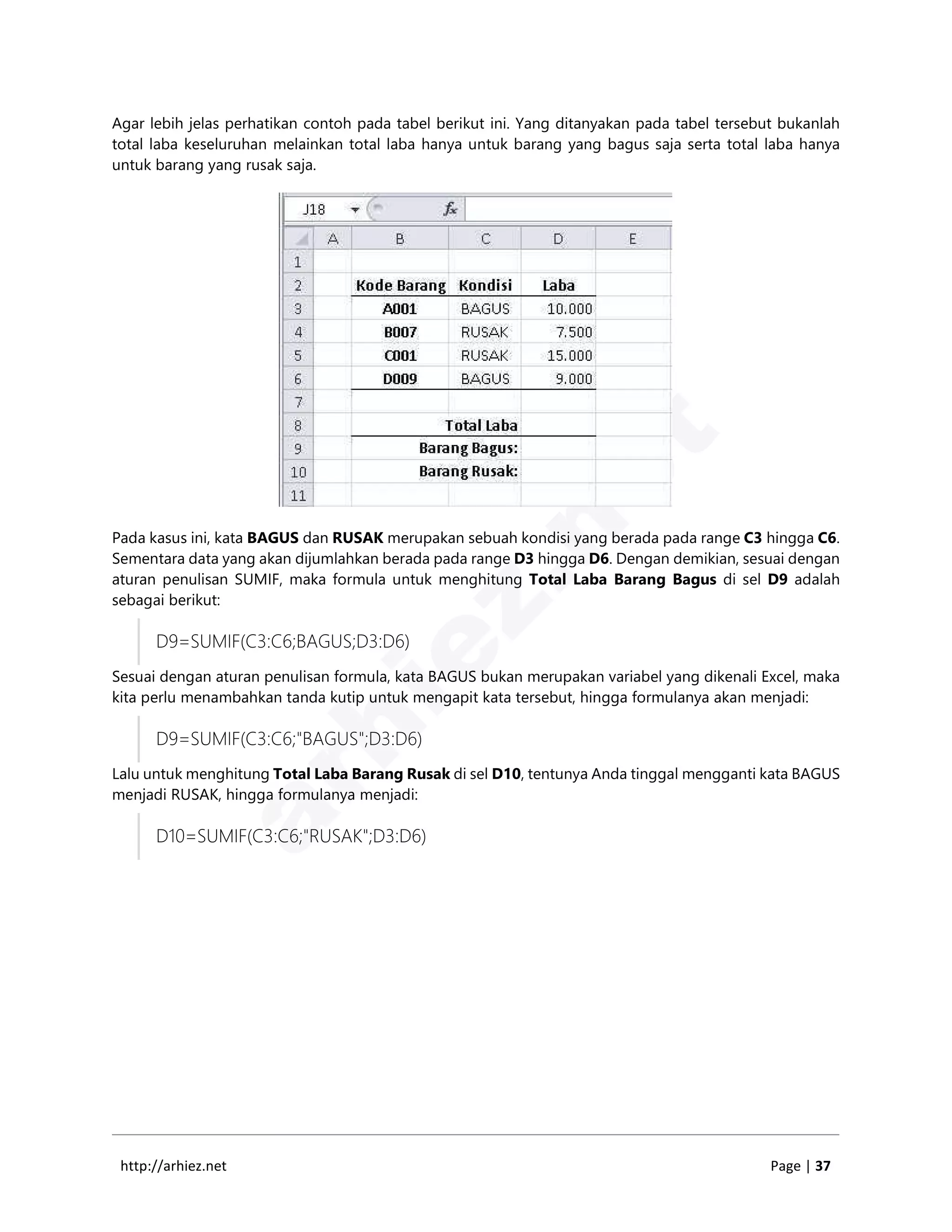 kumpulan formula- formual di excel komplit | PDF