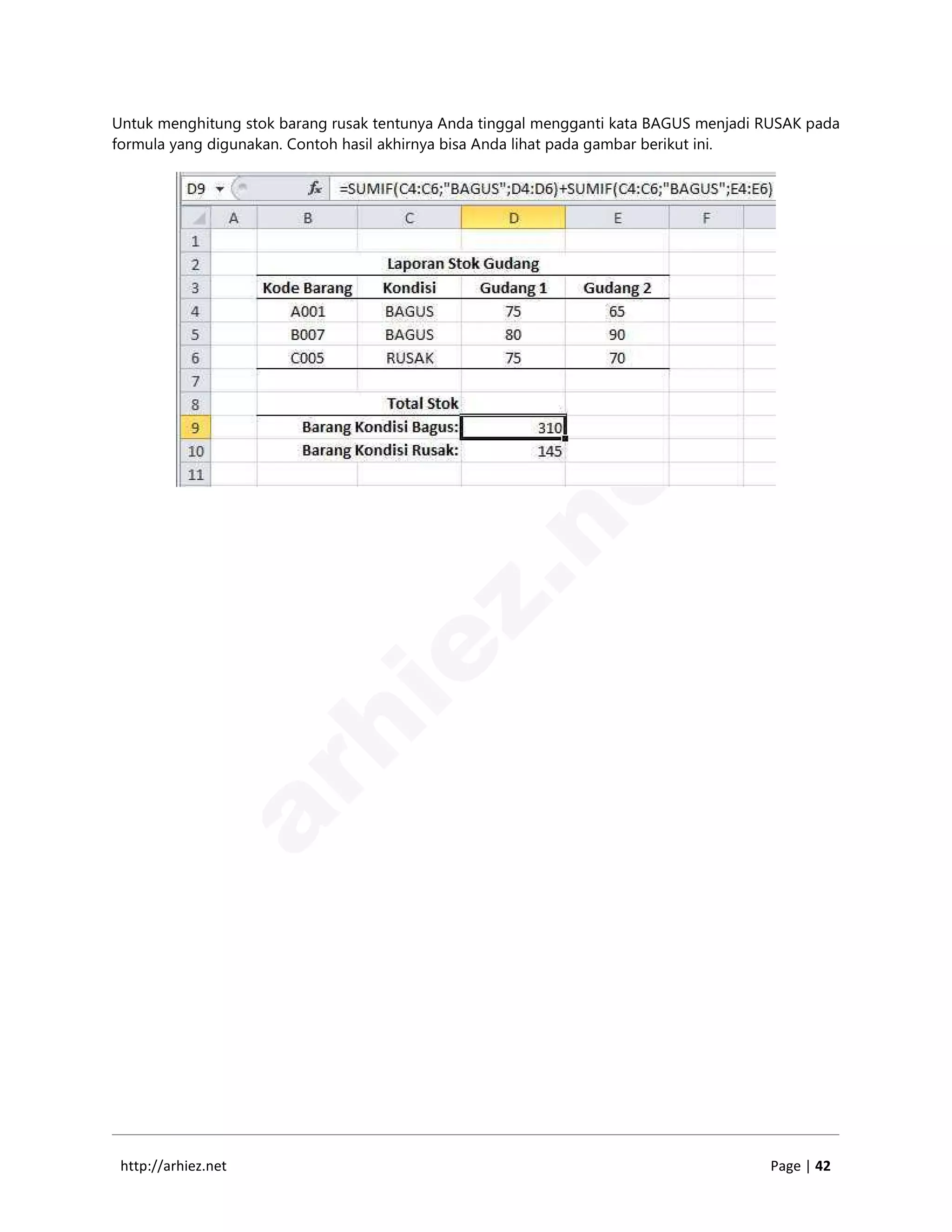 kumpulan formula- formual di excel komplit | PDF