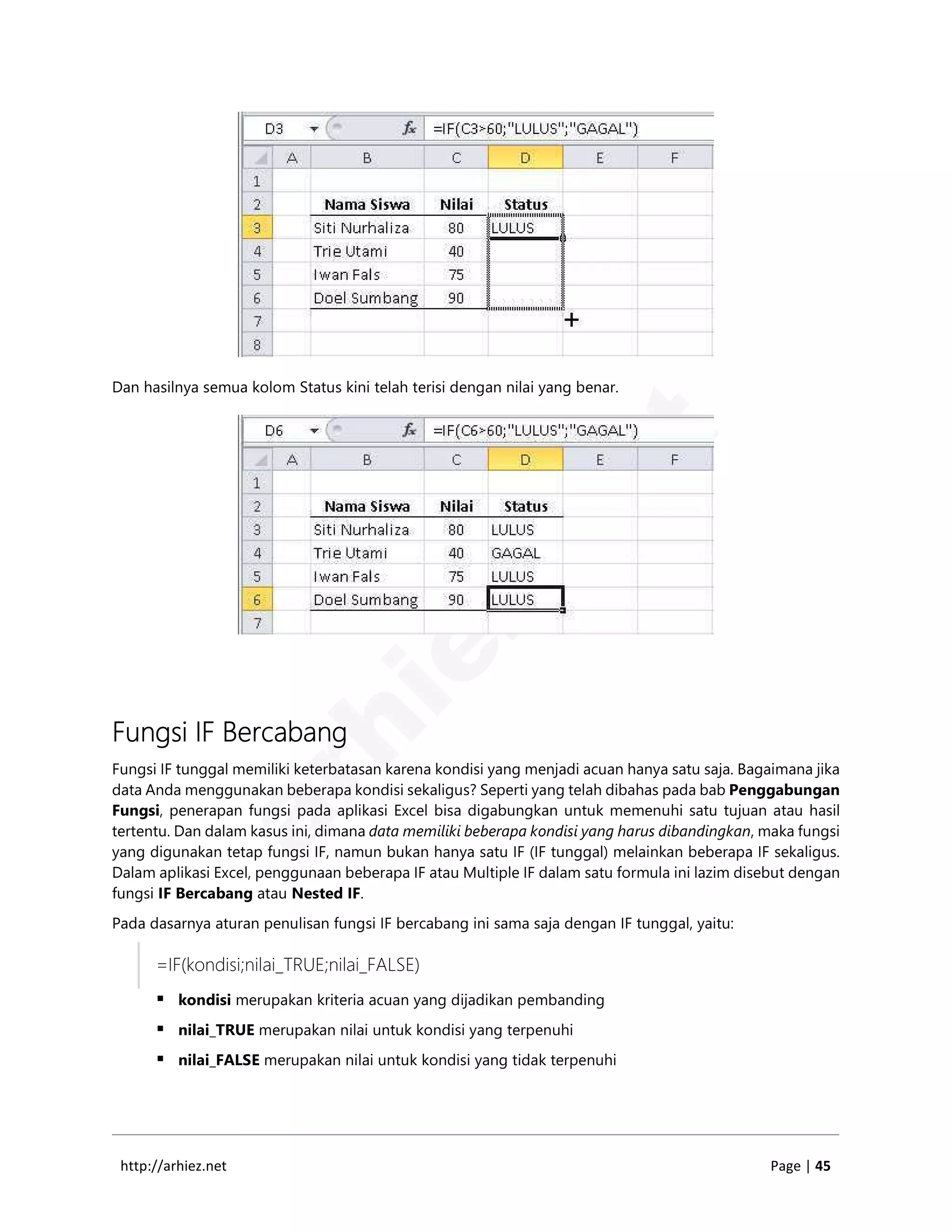 kumpulan formula- formual di excel komplit | PDF