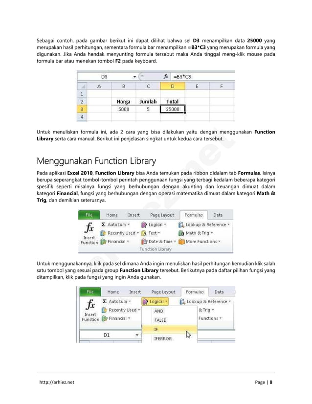 kumpulan formula- formual di excel komplit | PDF