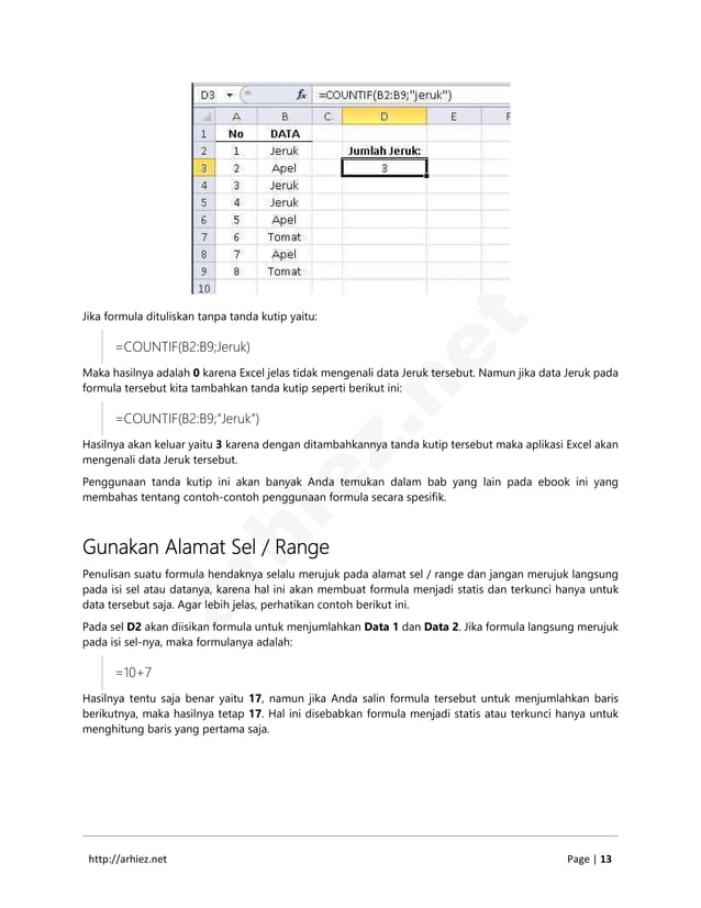 kumpulan formula- formual di excel komplit | PDF
