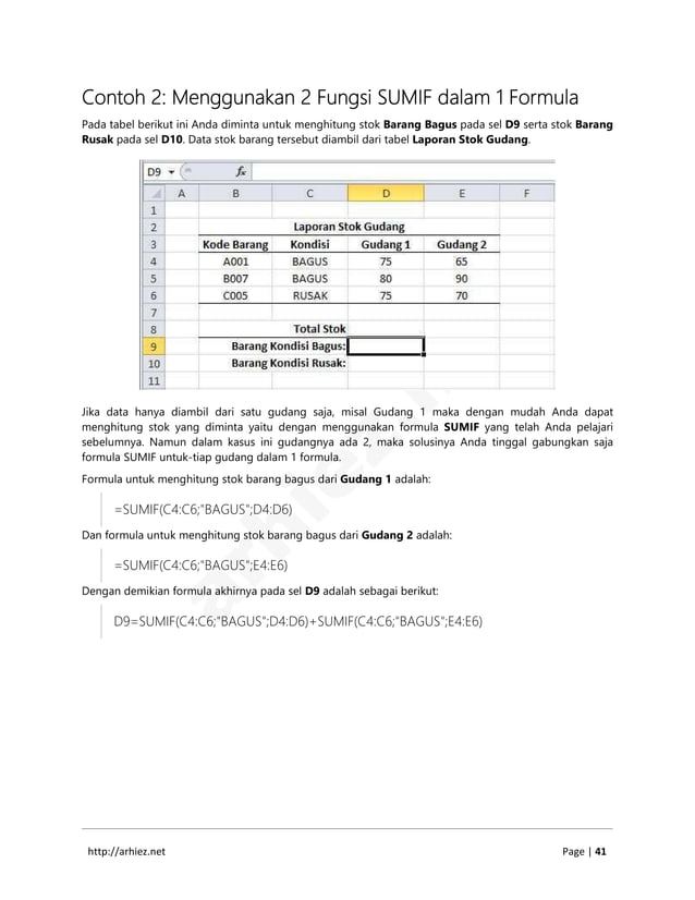 kumpulan formula- formual di excel komplit | PDF