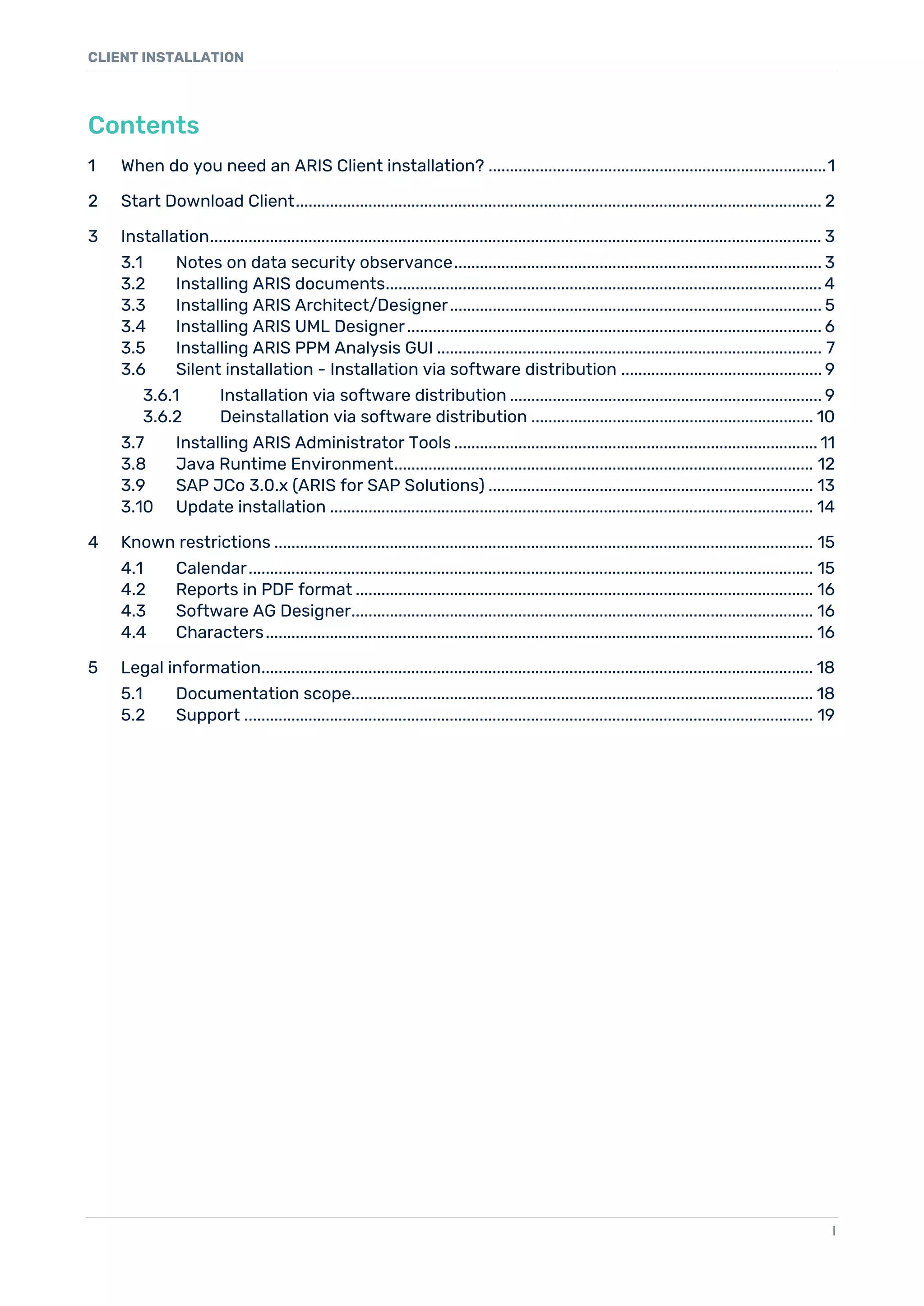 Aris client installation guide | PDF