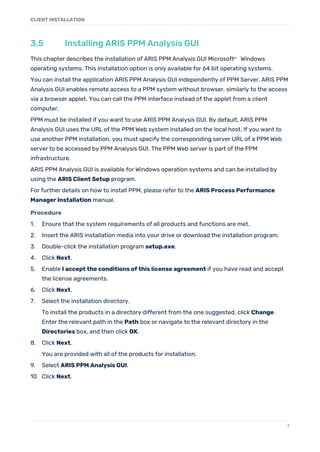 Aris client installation guide | PDF