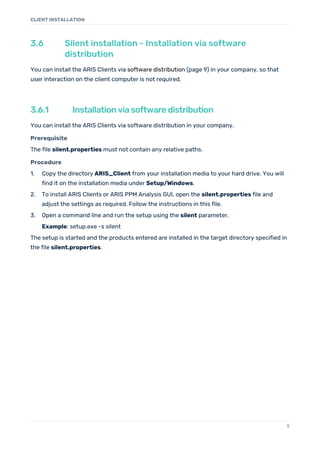 Aris client installation guide | PDF