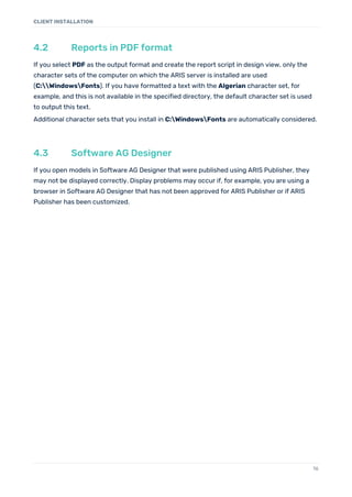 Aris client installation guide | PDF