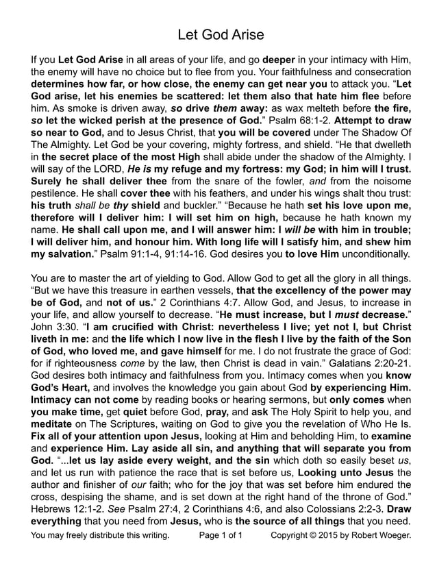 Let God Arise | PDF | Christianity | Religion & Spirituality