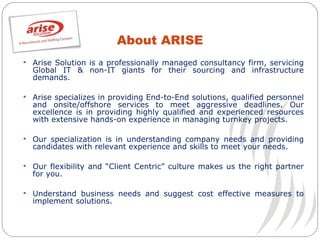 Arise Solution | PPT